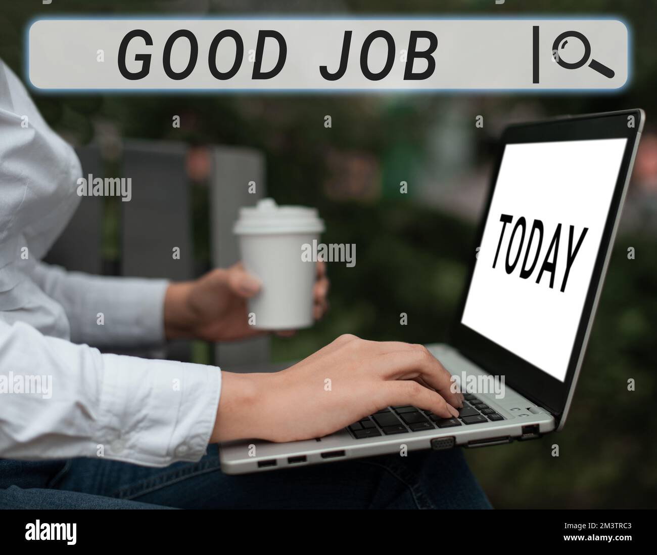 Text caption presenting Good Job. Word for encourage someone for his ...