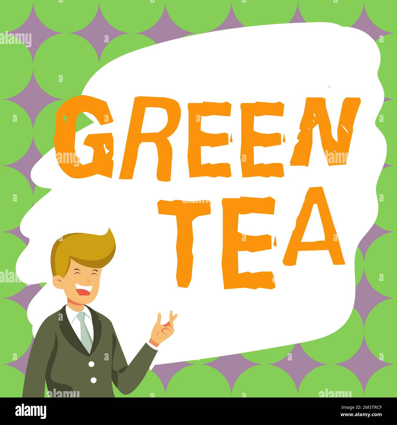 Hand writing sign Green Tea. Business idea type of tea that is made ...