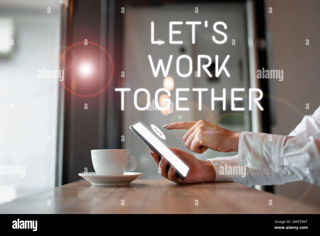 Writing displaying text Let's Work Together. Conceptual photo Unite and ...