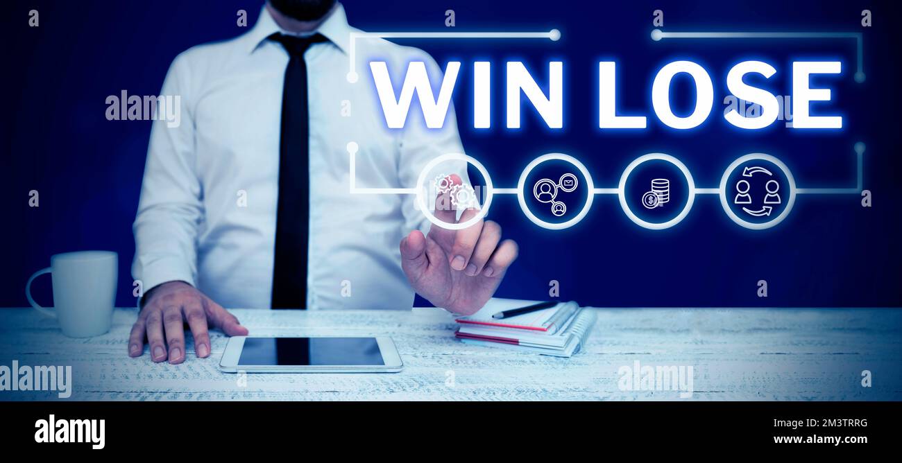 Conceptual display Win Lose. Internet Concept Compare possibilities ...