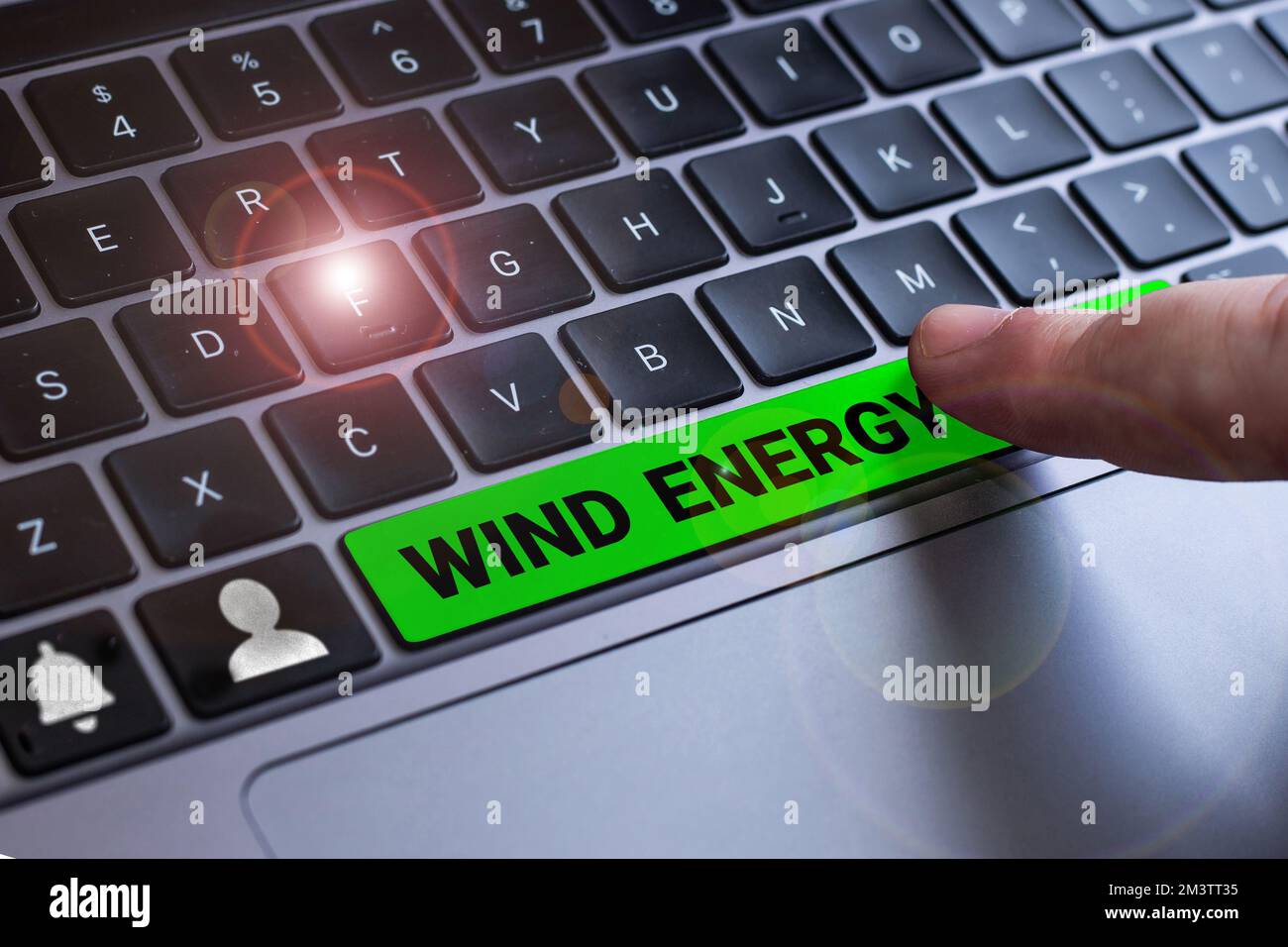 Writing displaying text Wind Energy. Concept meaning the process by ...
