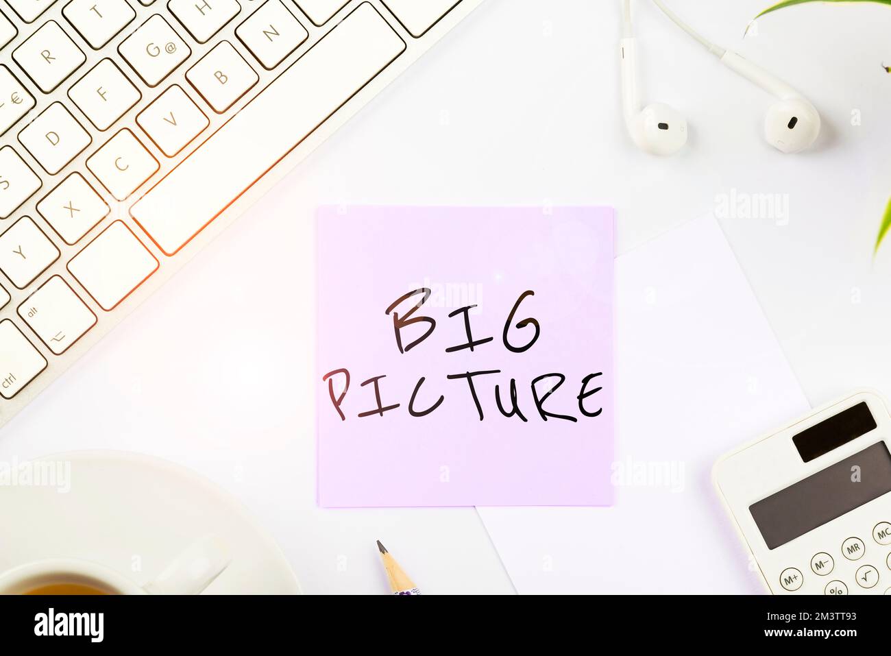 Sign displaying Big Picture, Word Written on most important facts about ...