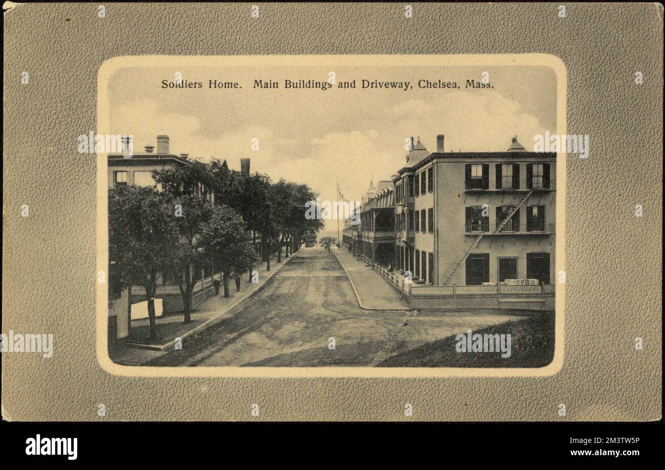 Soldiers Home. Main buildings and driveway, Chelsea, Mass. , Soldiers ...