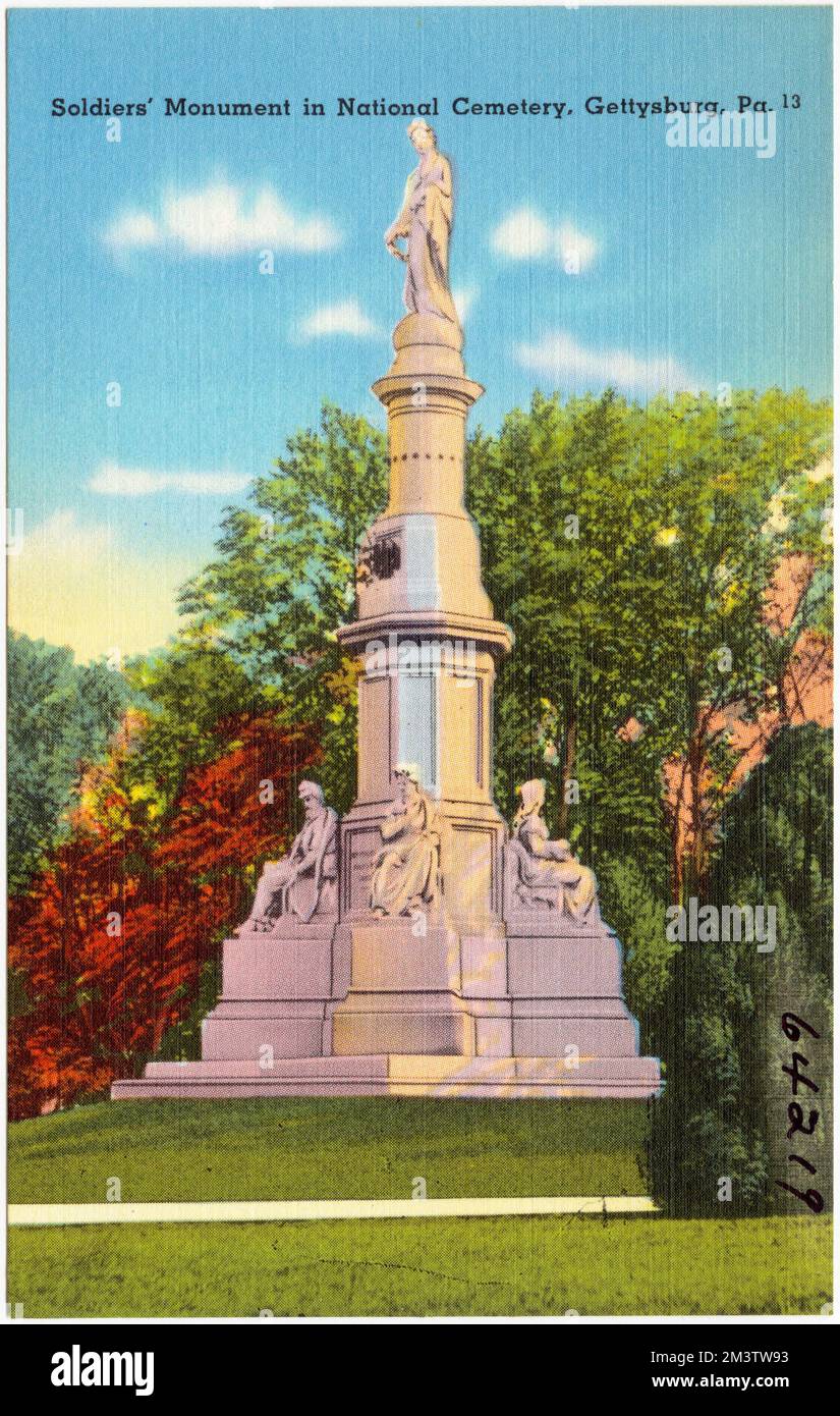 Soldiers' Monument in National Cemetery, Gettysburg, Pa. , Monuments ...