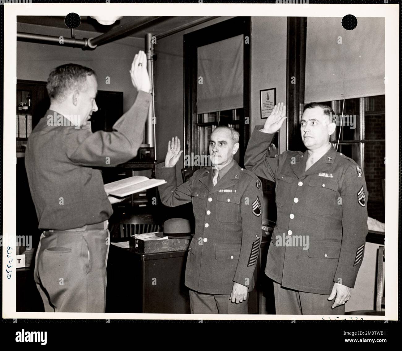 Soldiers taking an oath , Soldiers, Oaths, Watertown Arsenal Mass ...