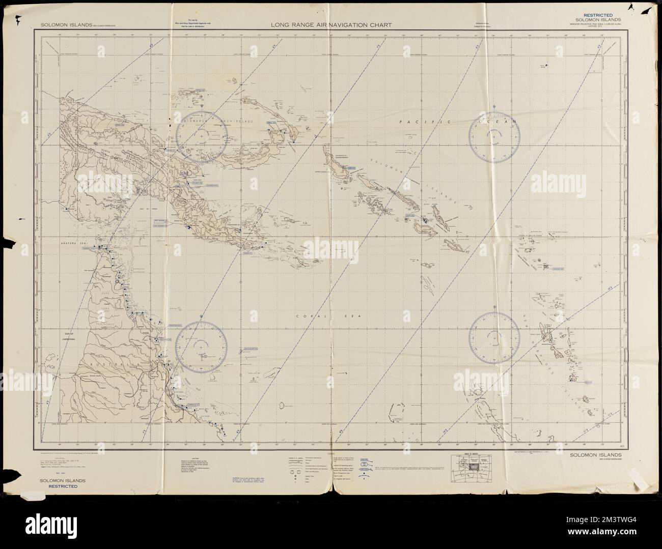 Solomon Islands long range air navigation chart , Islands, Aeronautics ...