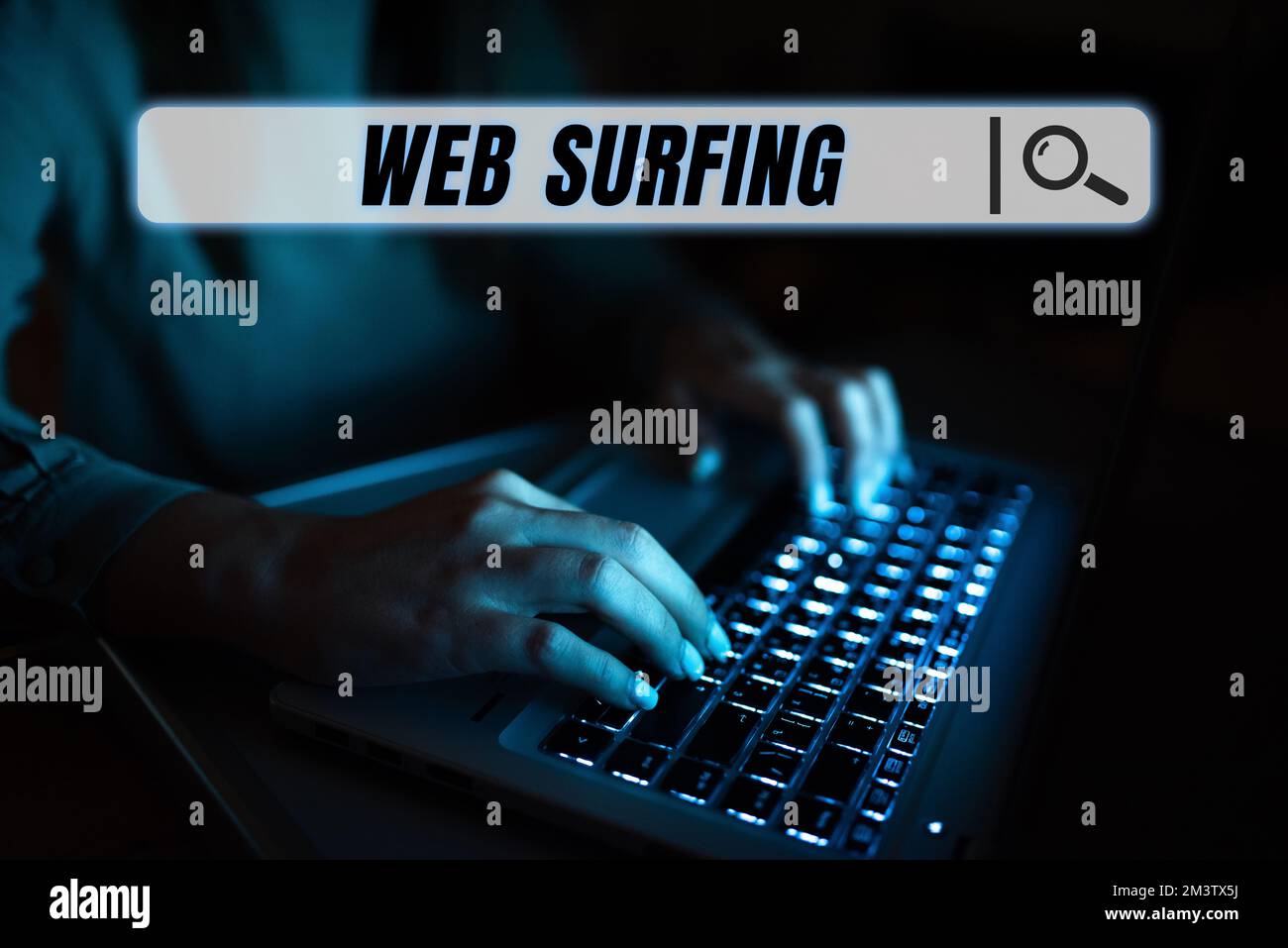 Writing displaying text Web Surfing. Concept meaning Jumping or ...
