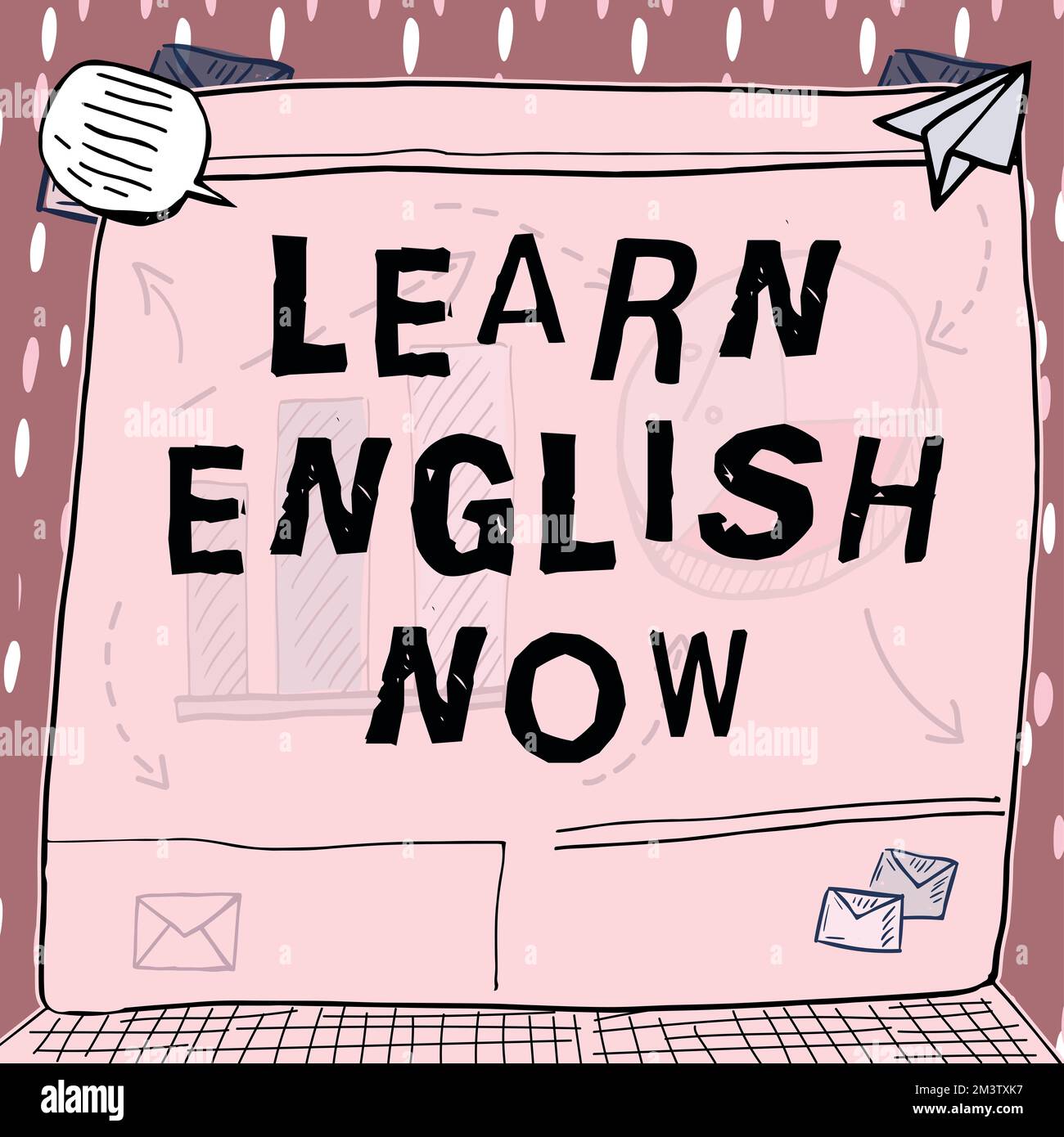 Writing displaying text Learn English Now. Business showcase gain or ...