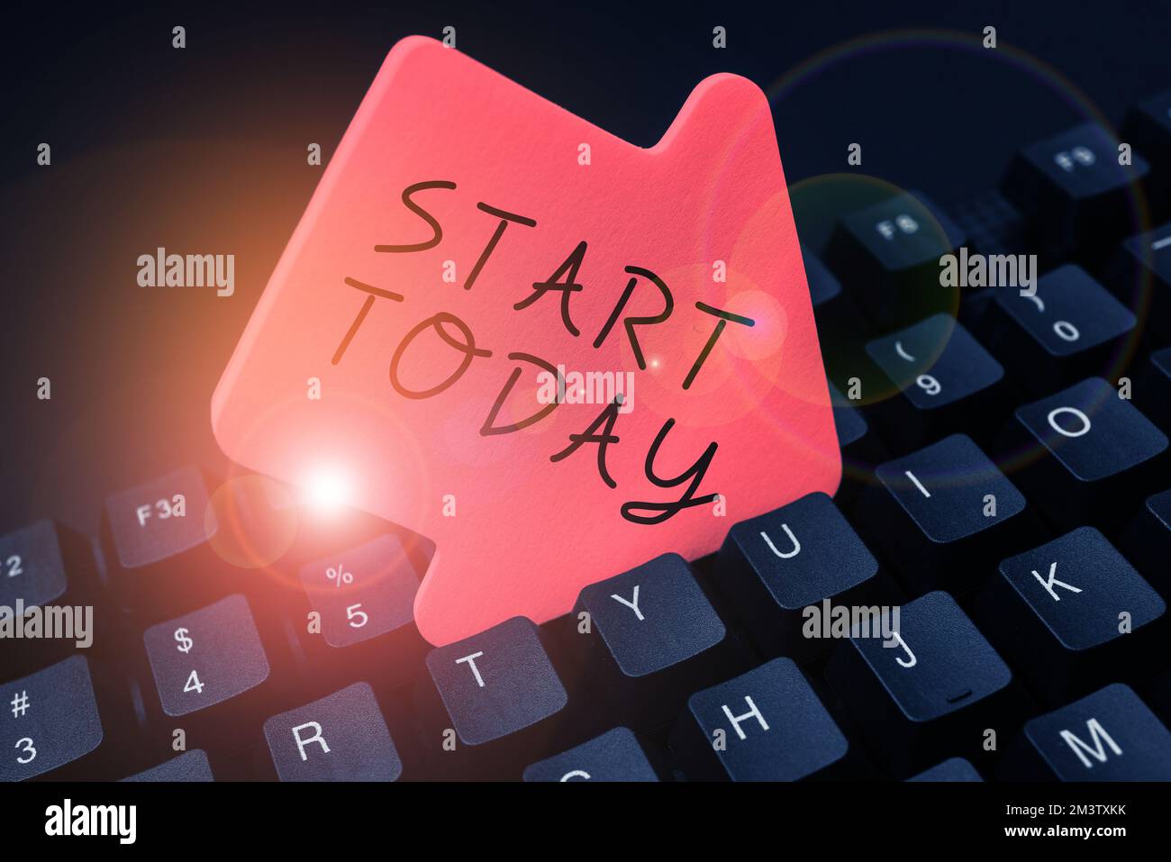 Text caption presenting Start Today. Business overview to begin doing something Make something ...