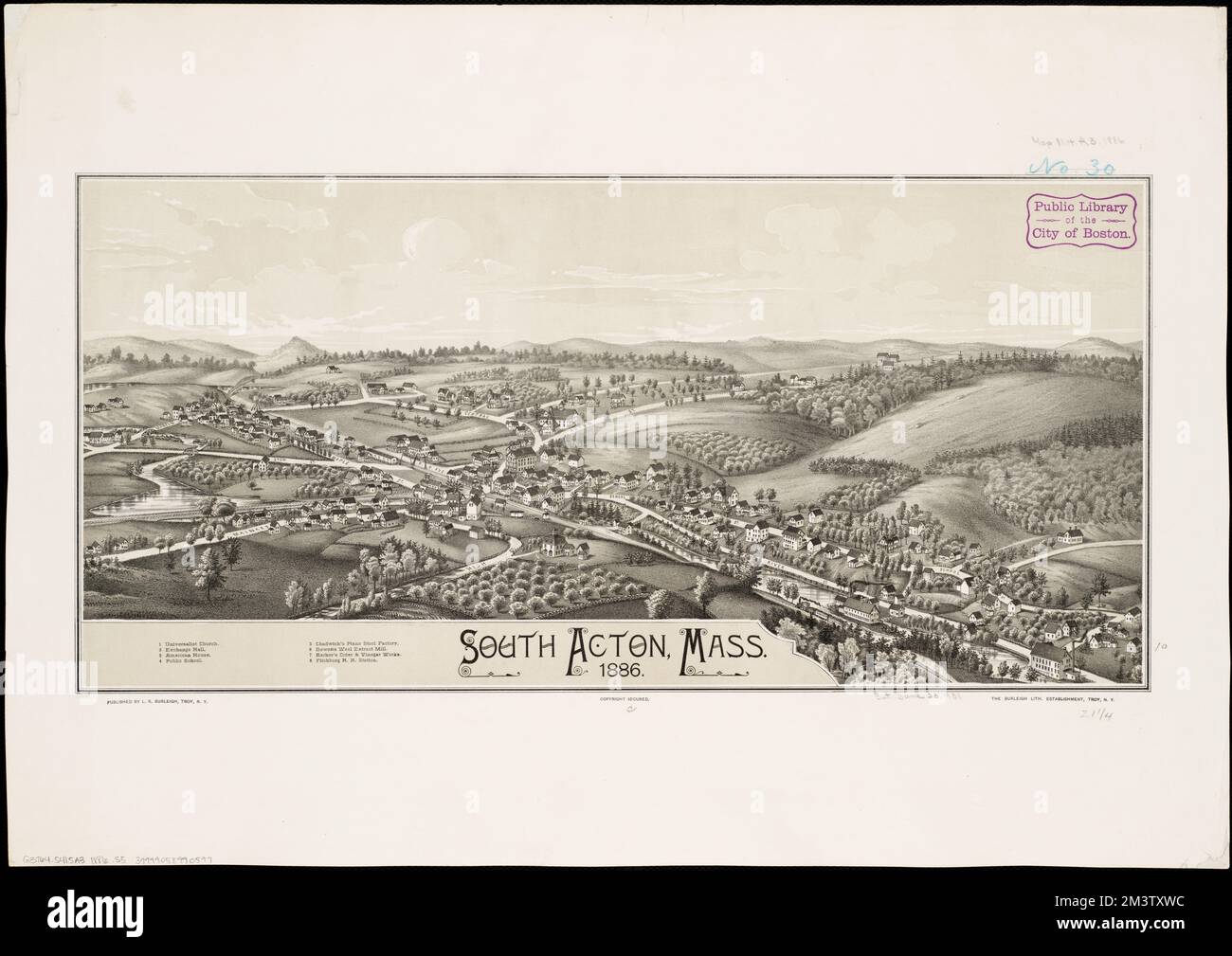 South Acton, Mass : 1886 , South Acton Mass., Aerial views Norman B ...