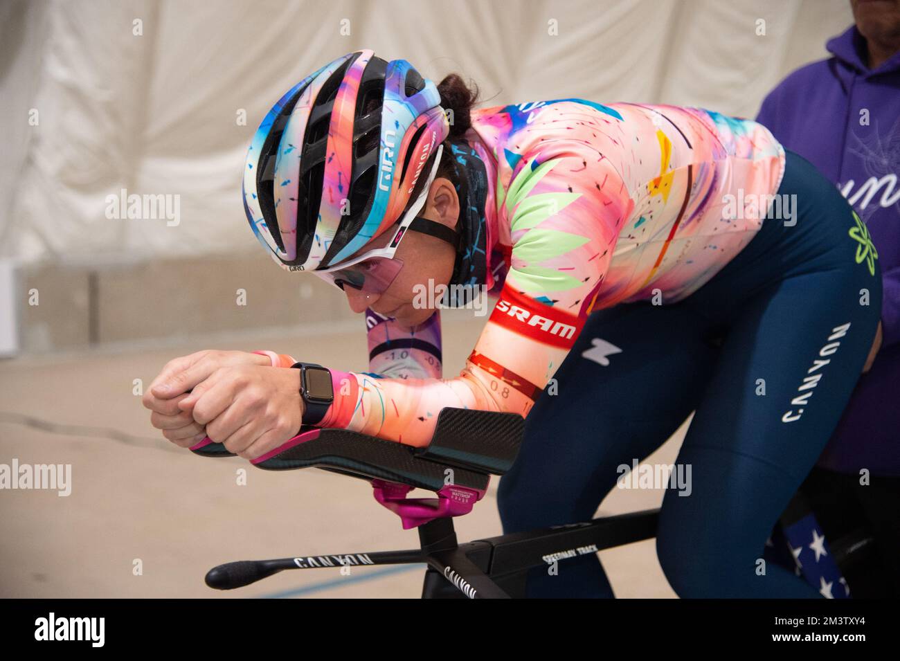 Individual pursuit World champion Chloe Dygert training on her new ...