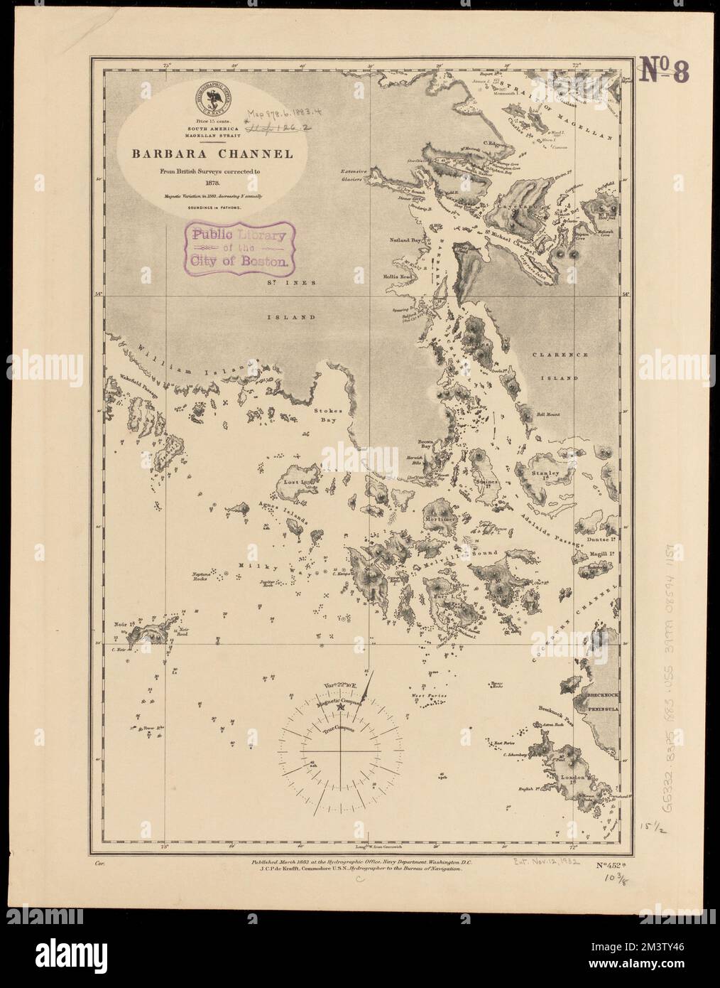 South America, Magellan Strait, Barbara Channel : from British surveys ...