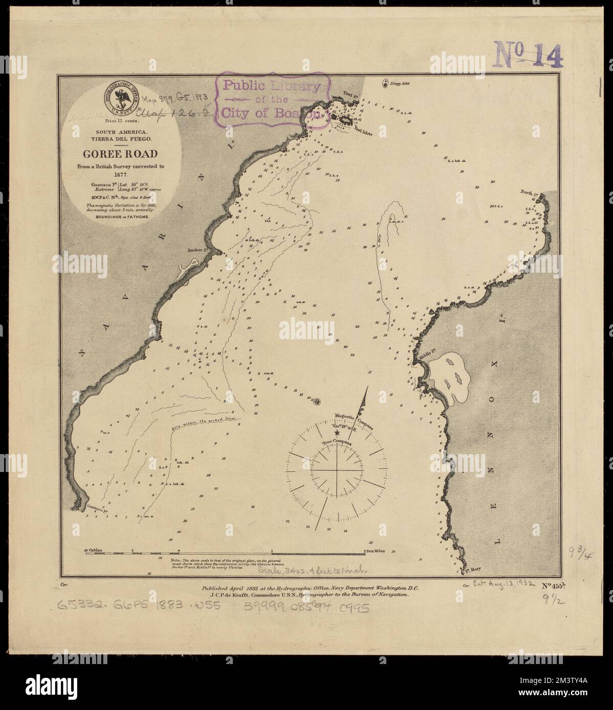 South America, Tierra del Fuego, Goree Road : from a British survey ...