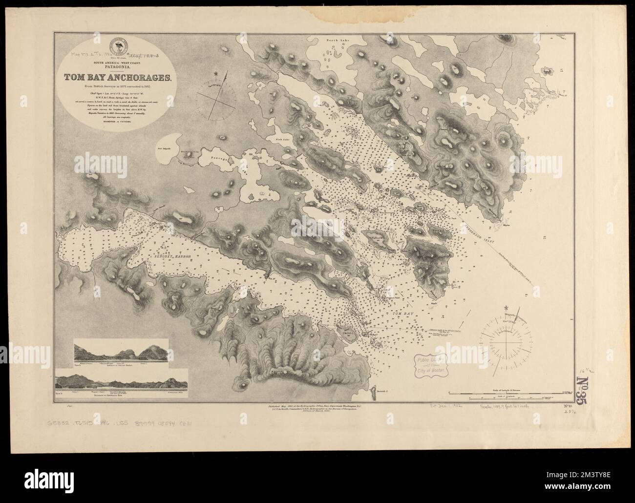 South America-- west coast, Patagonia, Tom Bay anchorages : from ...