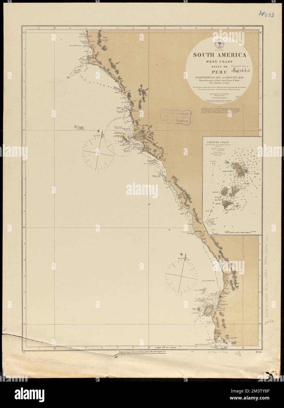 South America, west coast, sheet 13, Peru, Independencia Bay to Begueta ...