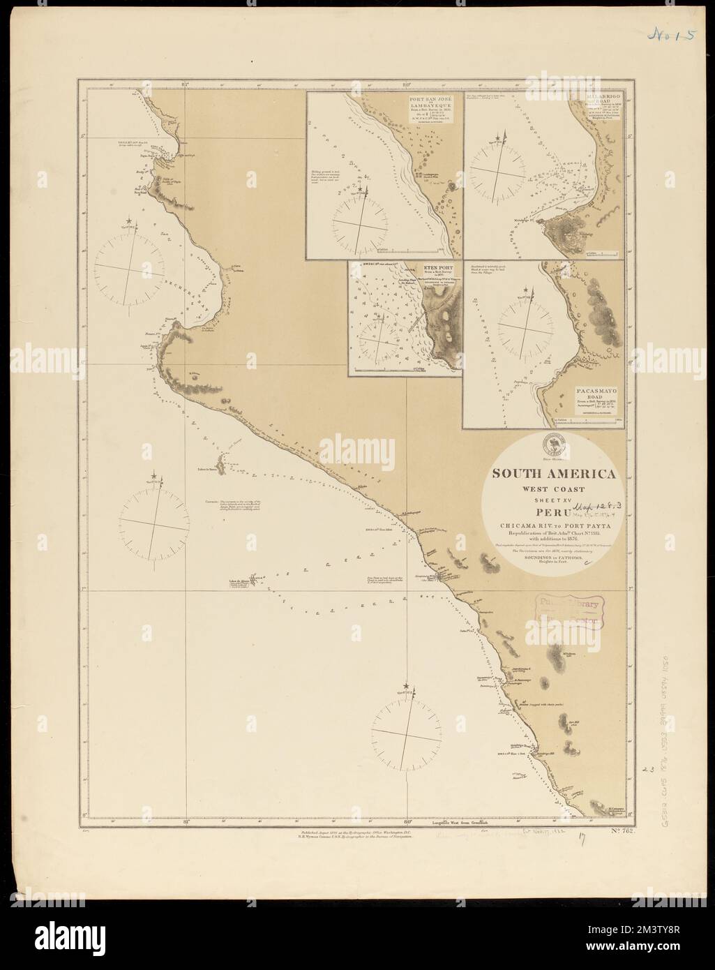 South America, west coast, sheet 15, Peru, Chicama Riv. to Port Payta ...