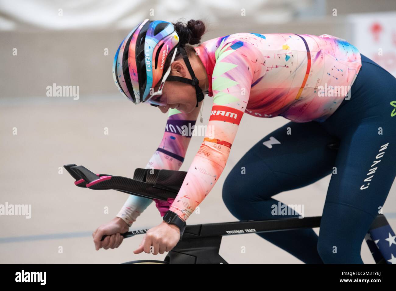 Individual pursuit World champion Chloe Dygert training on her new ...