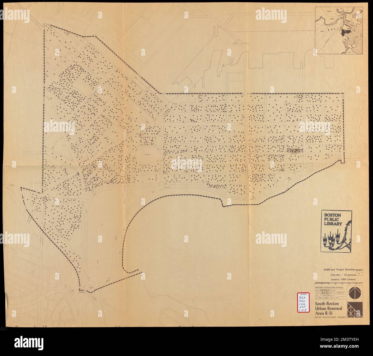 South Boston urban renewal area r-51 : existing population density ...