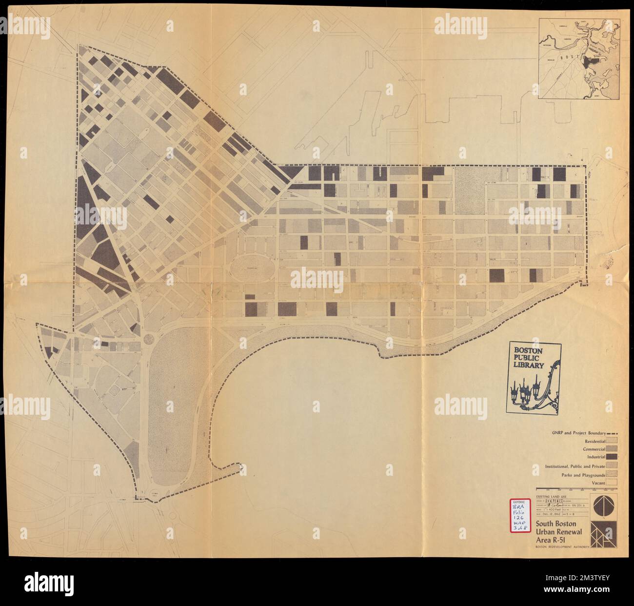 South Boston urban renewal area r-51 : existing land use , South Boston ...