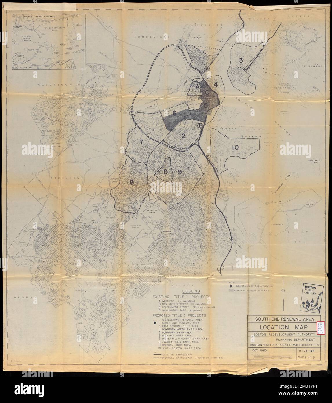 South End renewal area : location map , Boston Mass., Maps, City ...