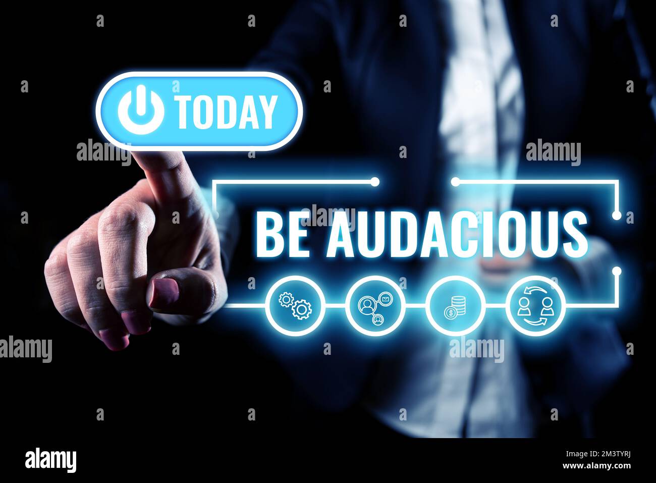 Conceptual caption Be Audacious, Word for Takes risks in order to ...