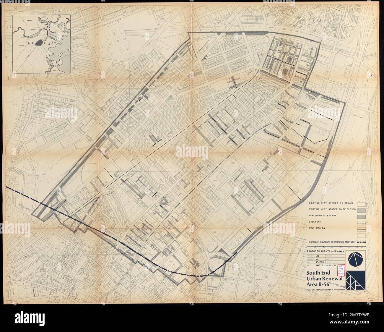 South End urban renewal area R-56 : proposed rights-of-way , South End ...