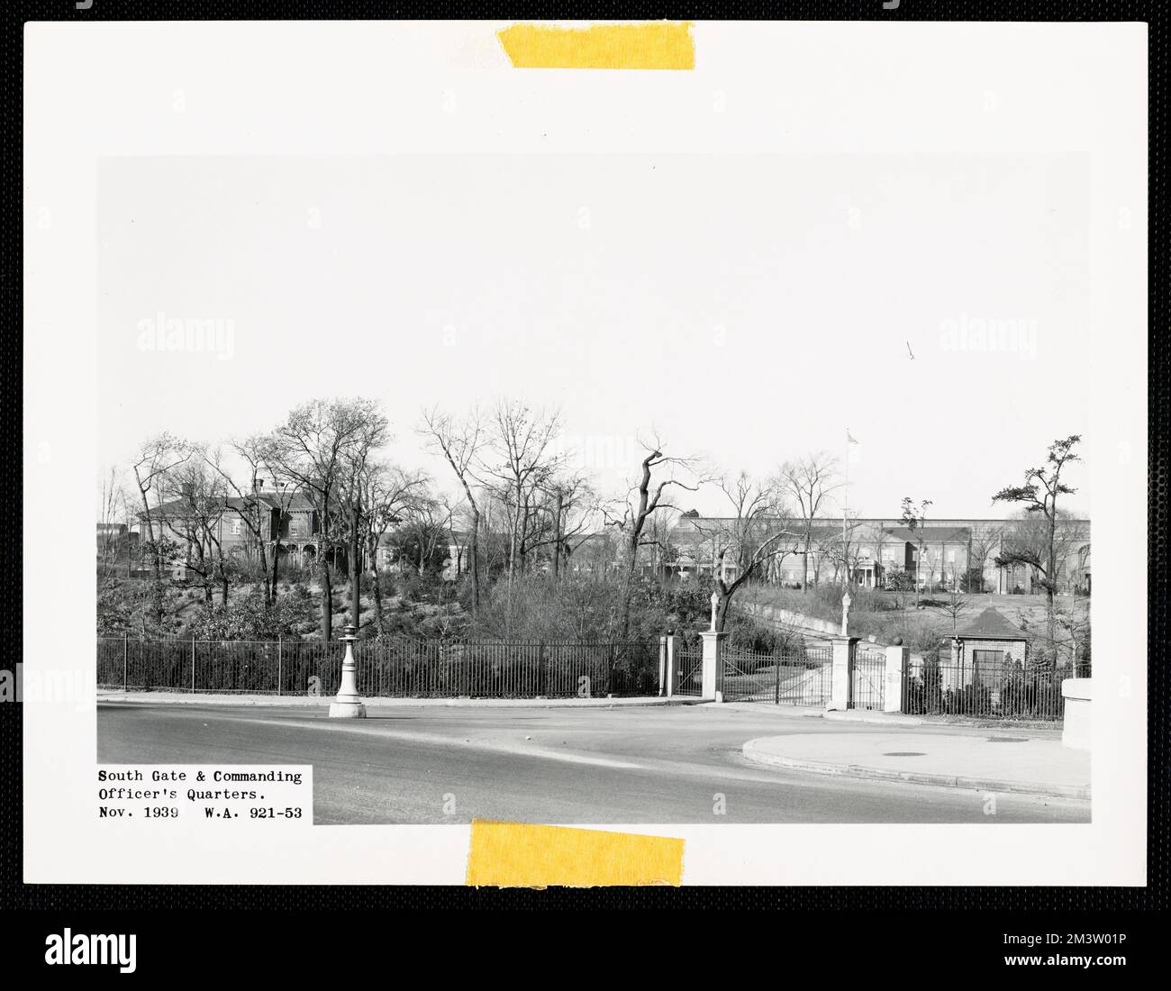 South gate and commanding officer's quarters , Armories, Gates ...