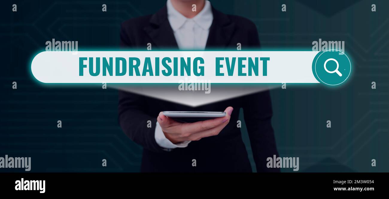 Text caption presenting Fundraising Event. Business overview campaign ... Text caption presenting Fundraising Event. Business overview campaign ...