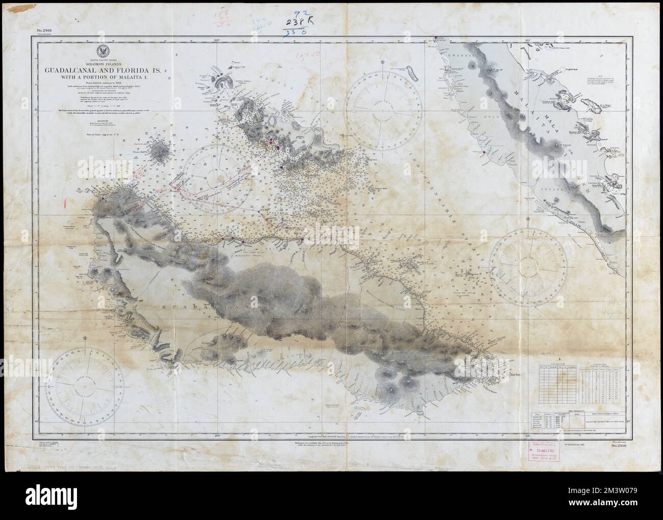 South Pacific Ocean, Solomon Islands, Guadalcanal and Florida Is. with ...