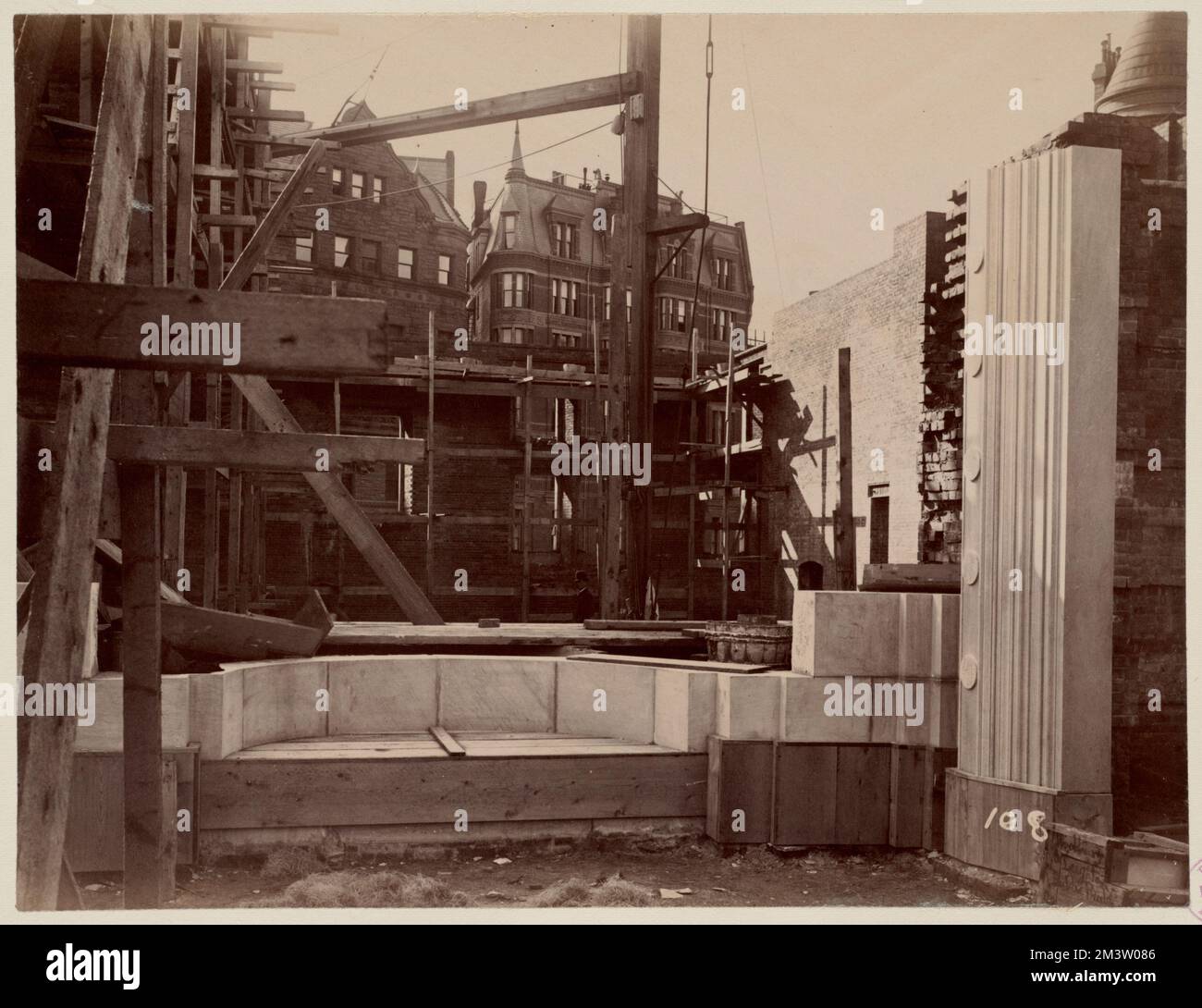 South side of vestibule, construction of the McKim Building , Public ...