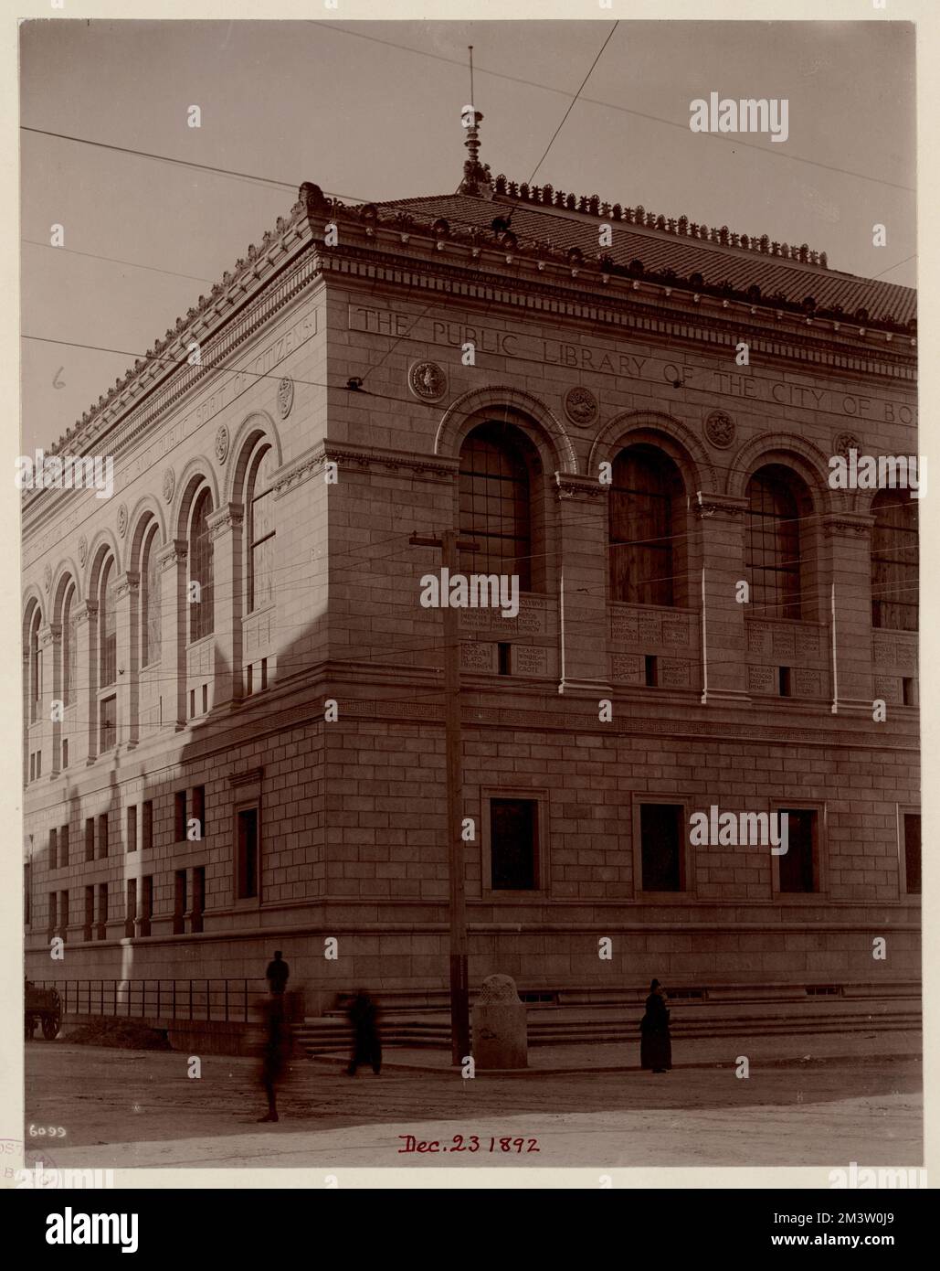 Southeast corner of Facade, showing arched second floor windows and ...