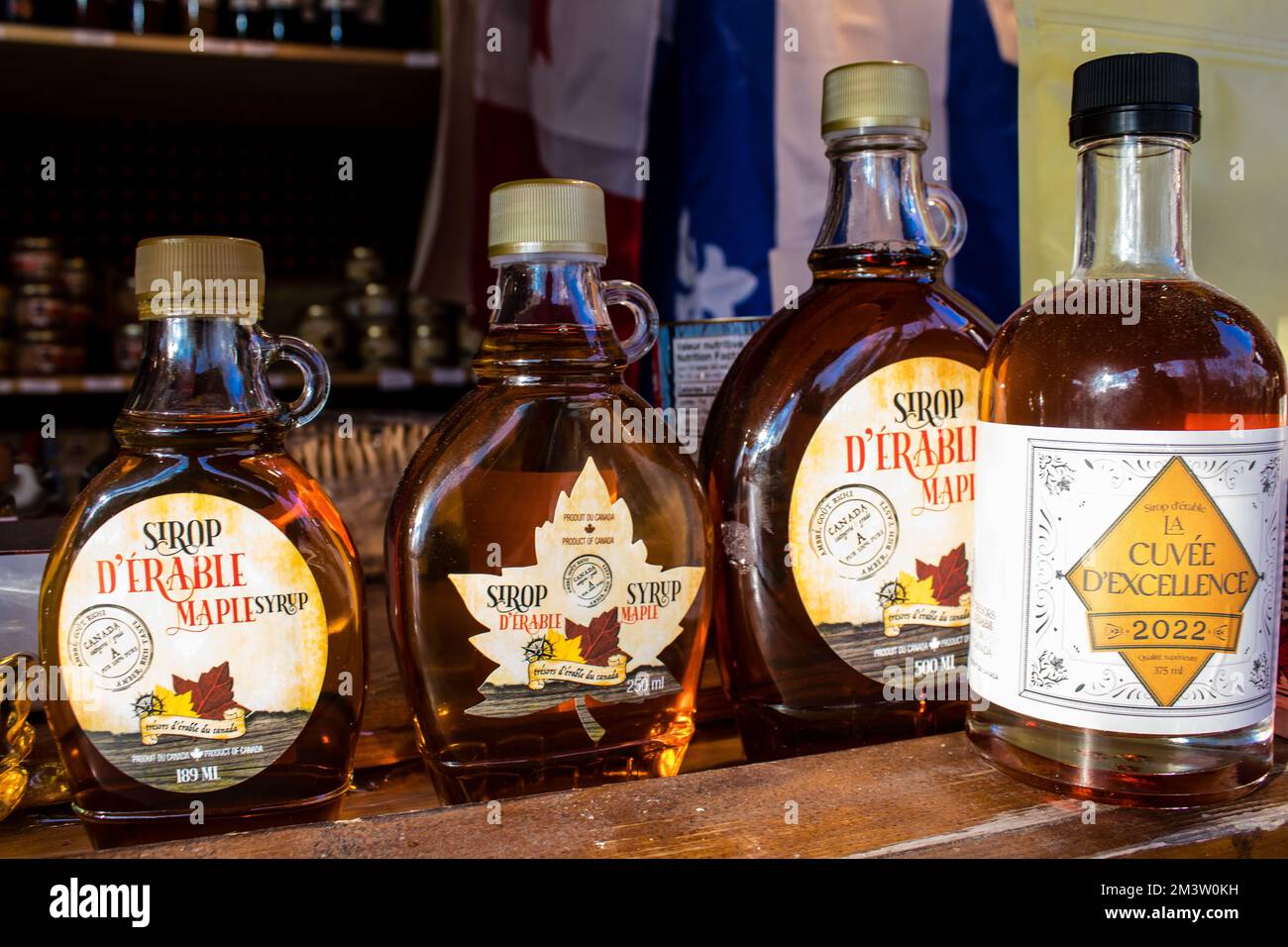 Maple syrup from Quebec in Canada at the Christmas Market in Reims will ...