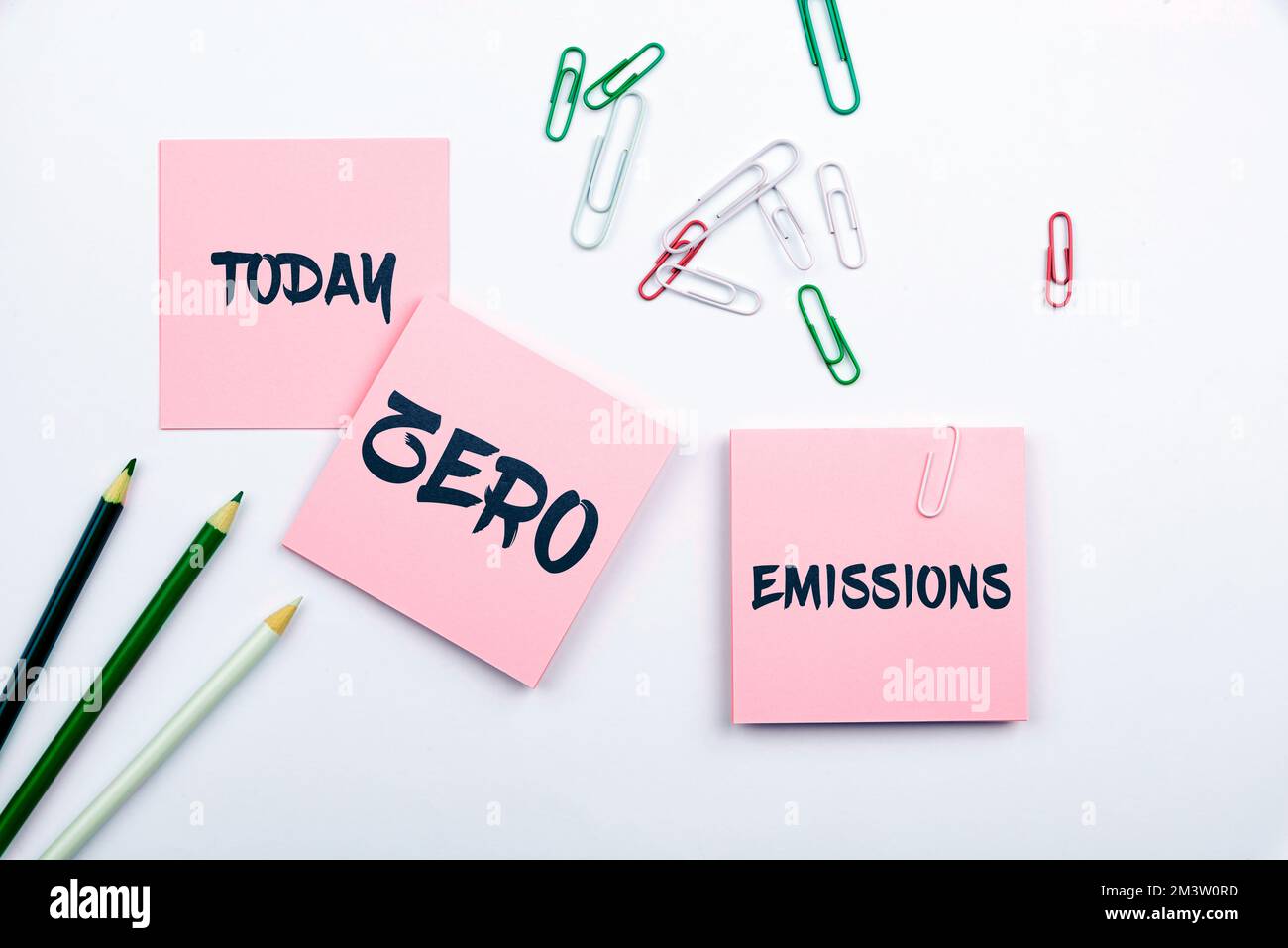 Sign displaying Zero Emissions. Business showcase emits no waste ...