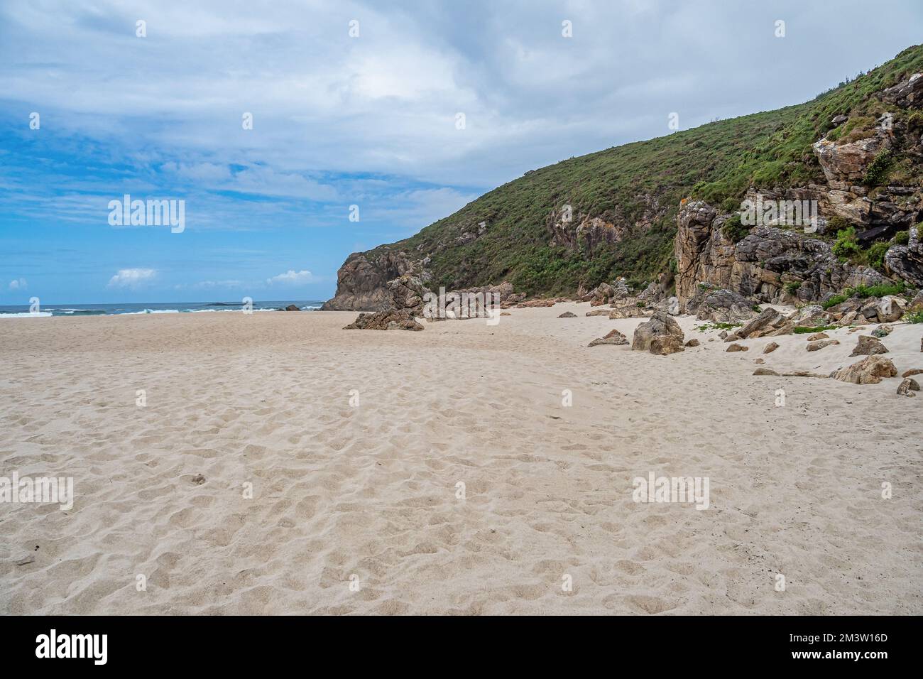 The beach of Praia do Rostro in Galicia, Spain near Finisterre and Way ...