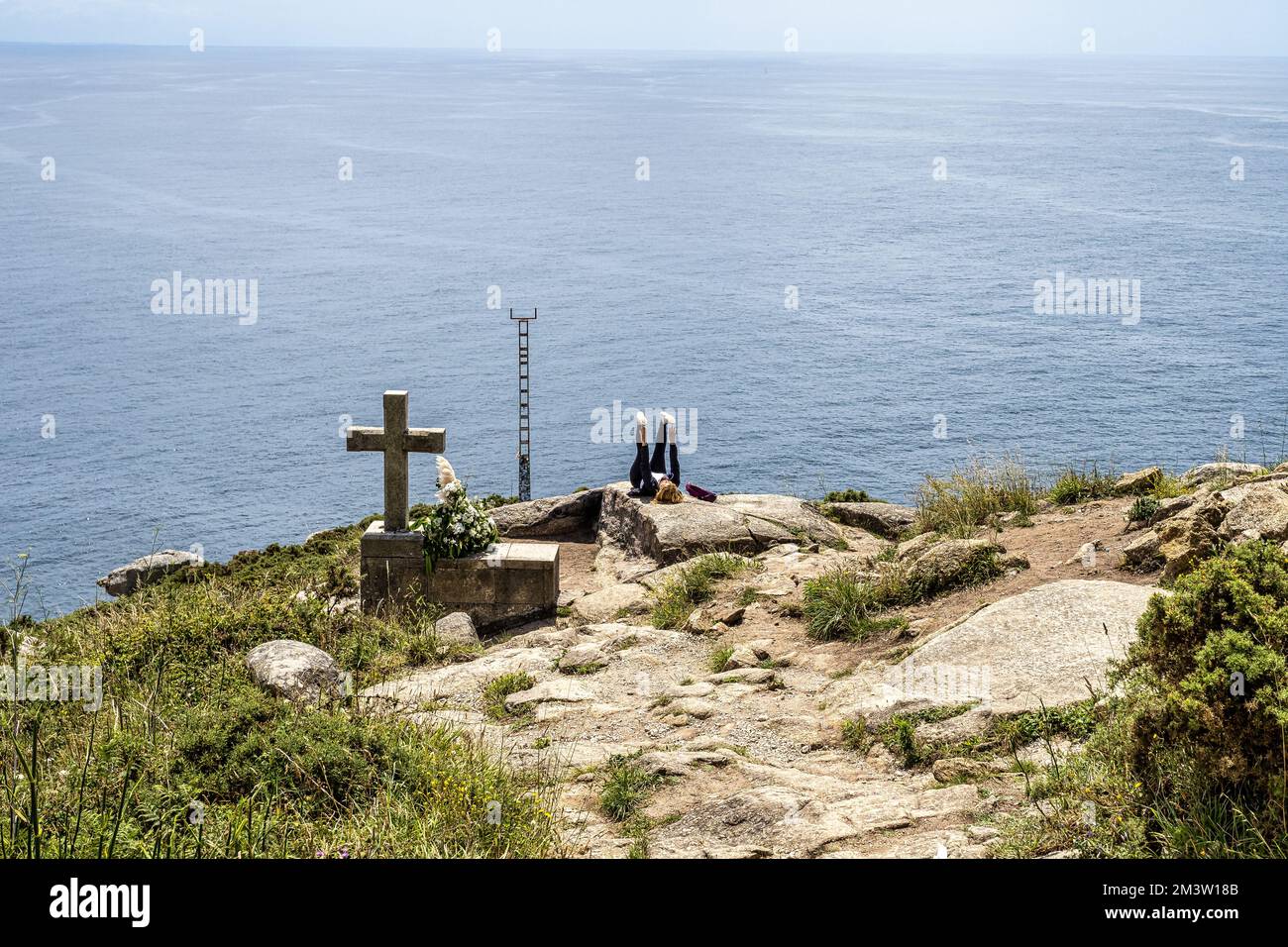 Finisterre Cape Lighthouse, Costa da Morte, Galicia, Spain. End of ...