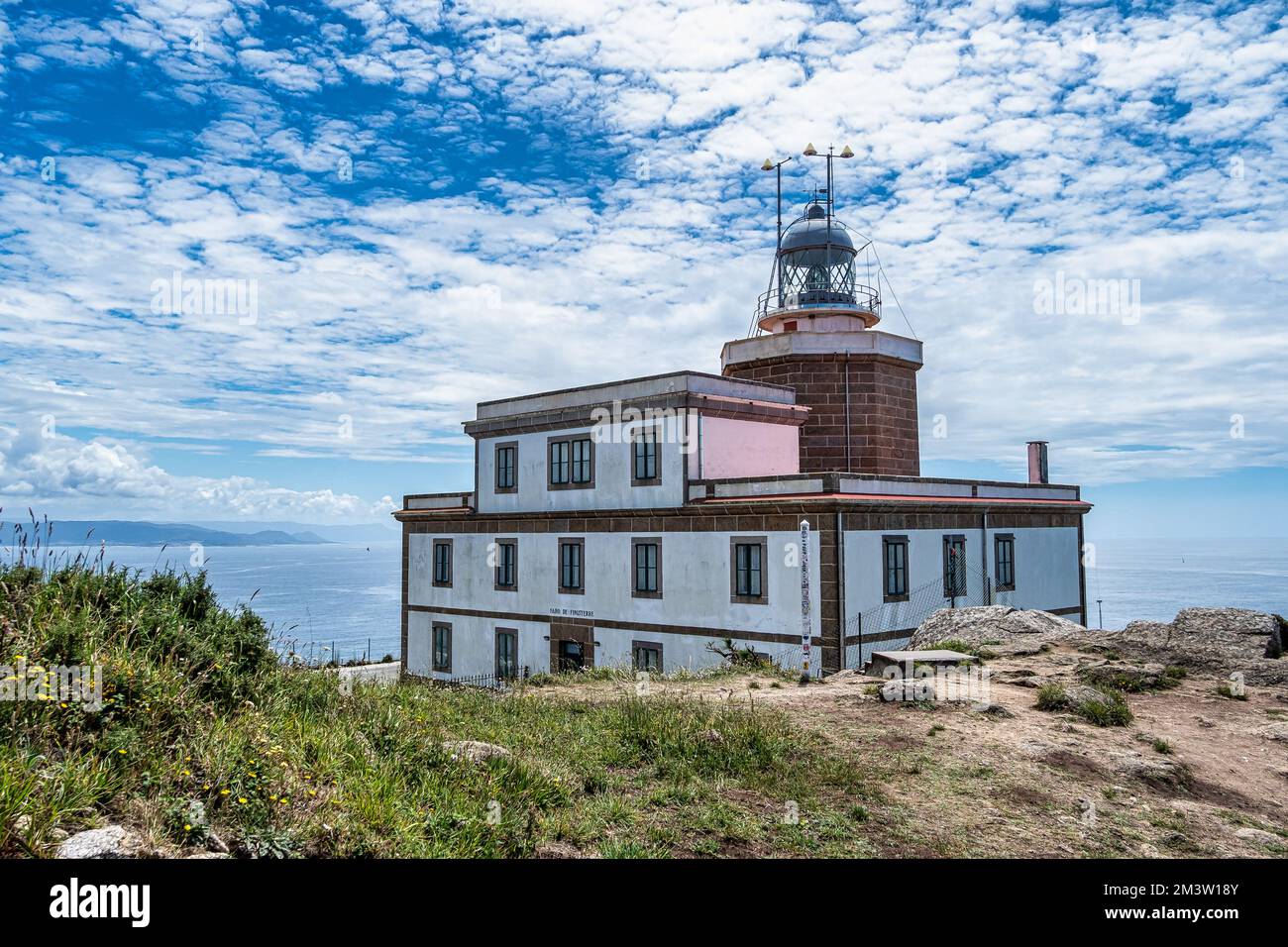 Finisterre Cape Lighthouse, Costa da Morte, Galicia, Spain. End of ...