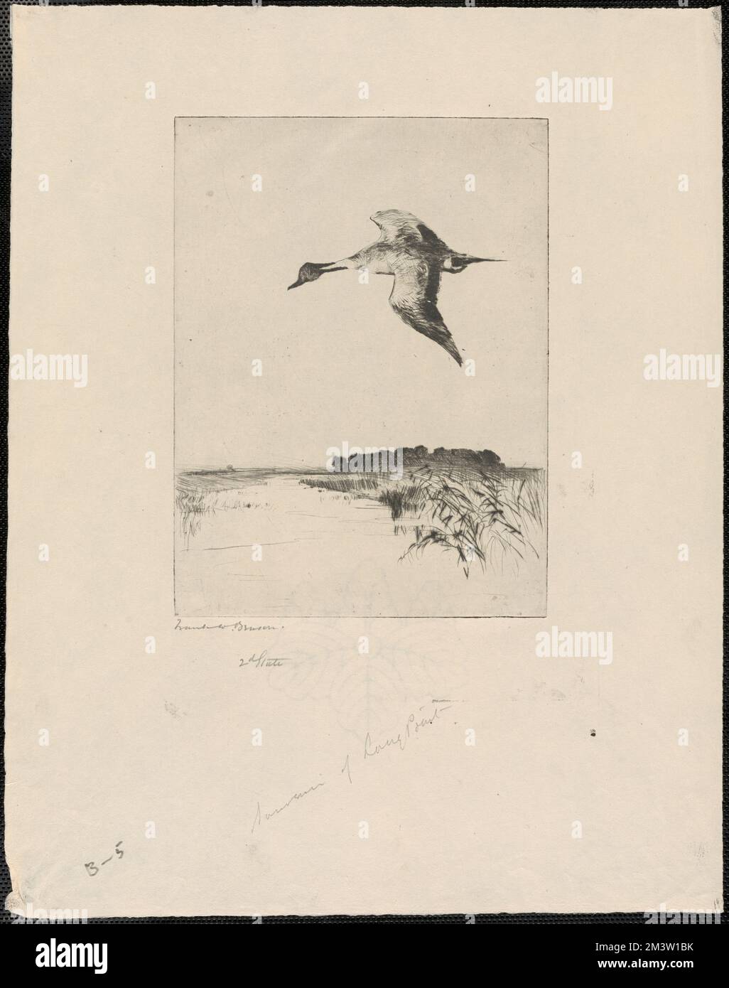 Souvenir of Long Point, 1918 , Birds, Flying, Wetlands. Frank W. Benson ...
