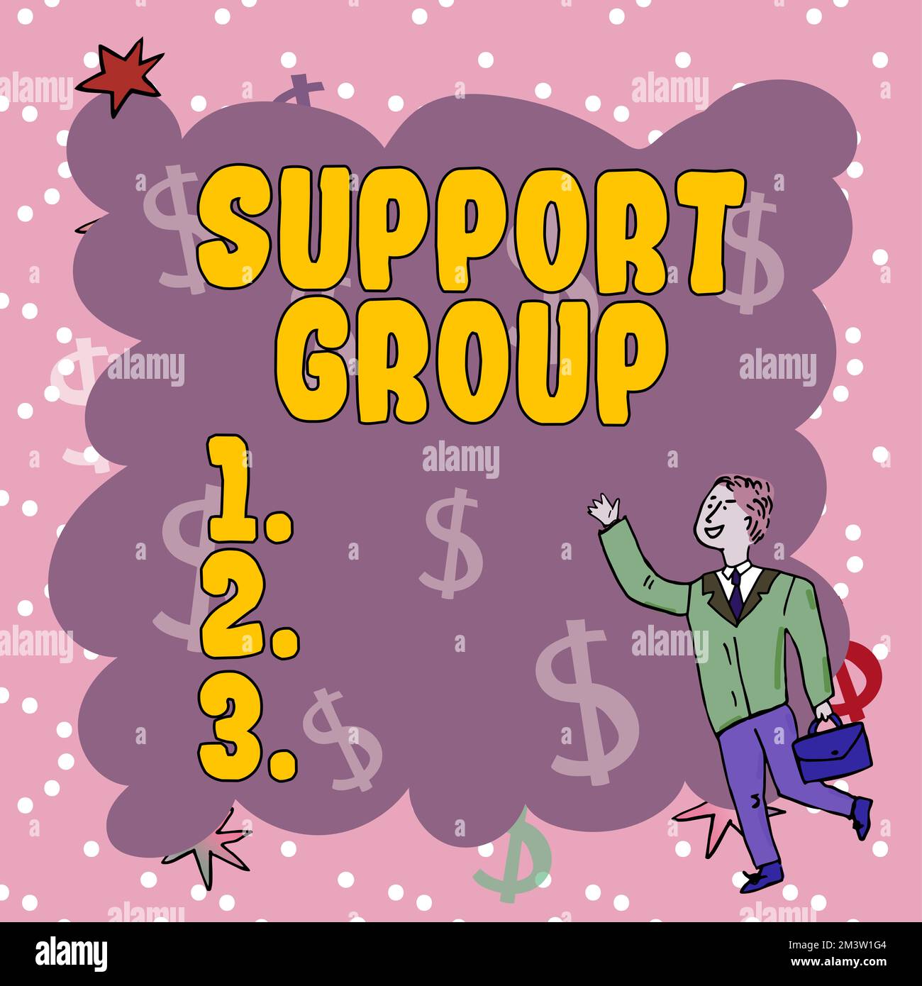 Hand writing sign Support Group. Business concept number of people ...