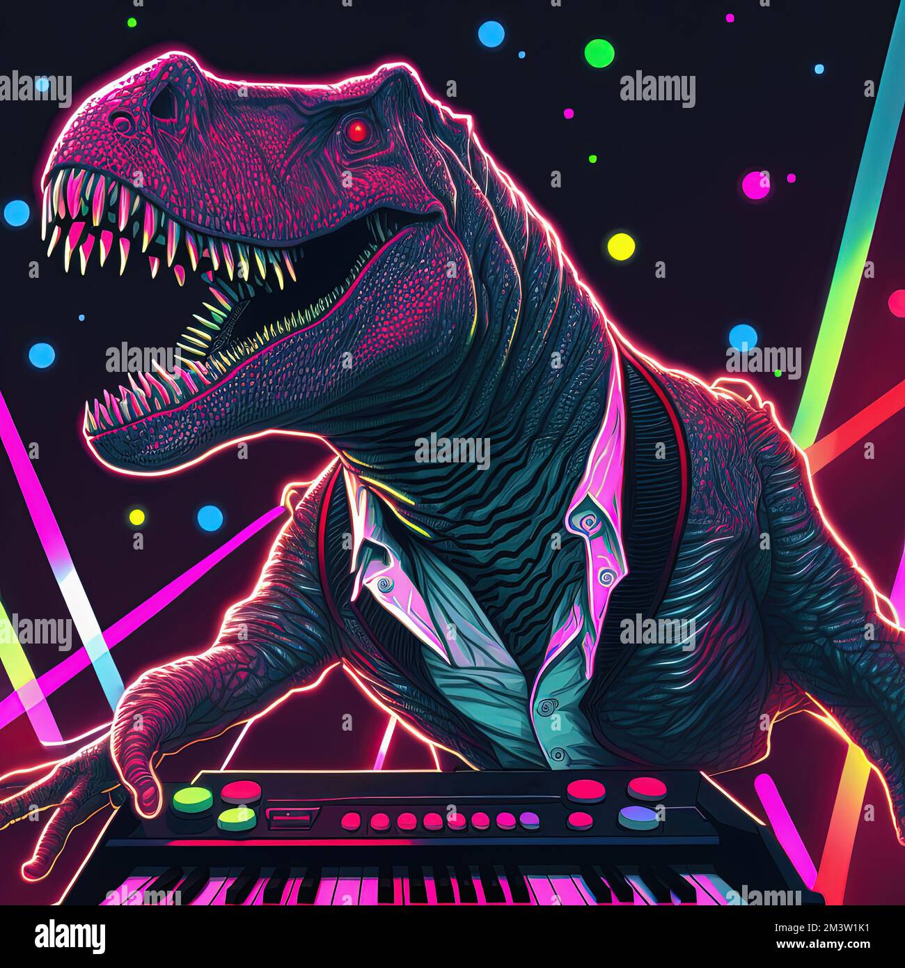 Animal playing music modern art hi-res stock photography and images - Alamy