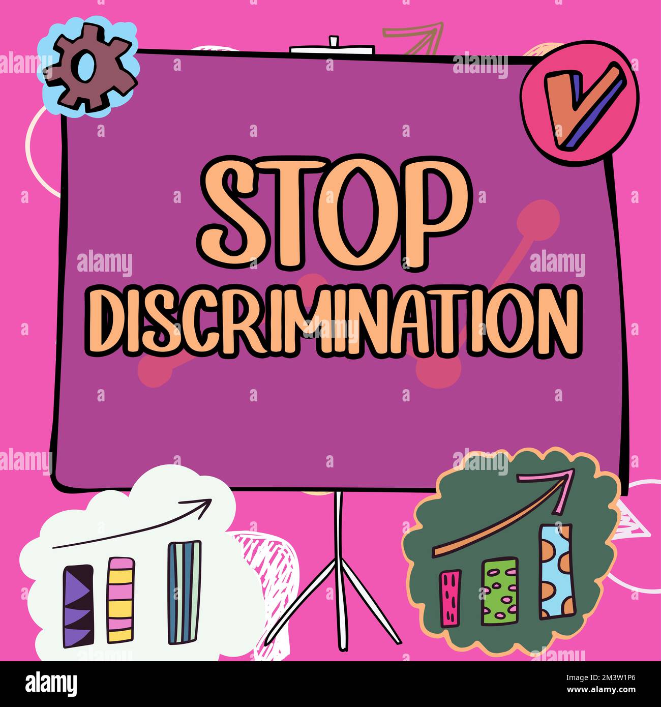 Text showing inspiration Stop Discrimination. Internet Concept Prevent ...