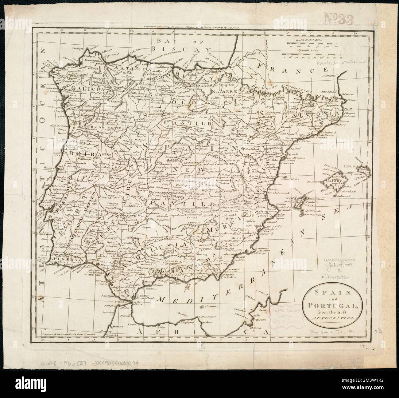 Spain and Portugal from the best authorities , Iberian Peninsula, Maps ...