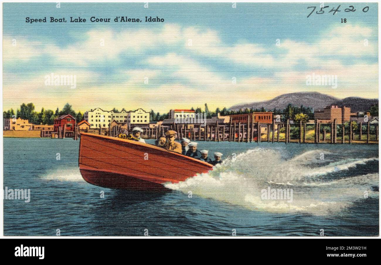 Speed boat, Lake Coeur d'Alene, Idaho , Boats, Lakes & ponds, Tichnor ...