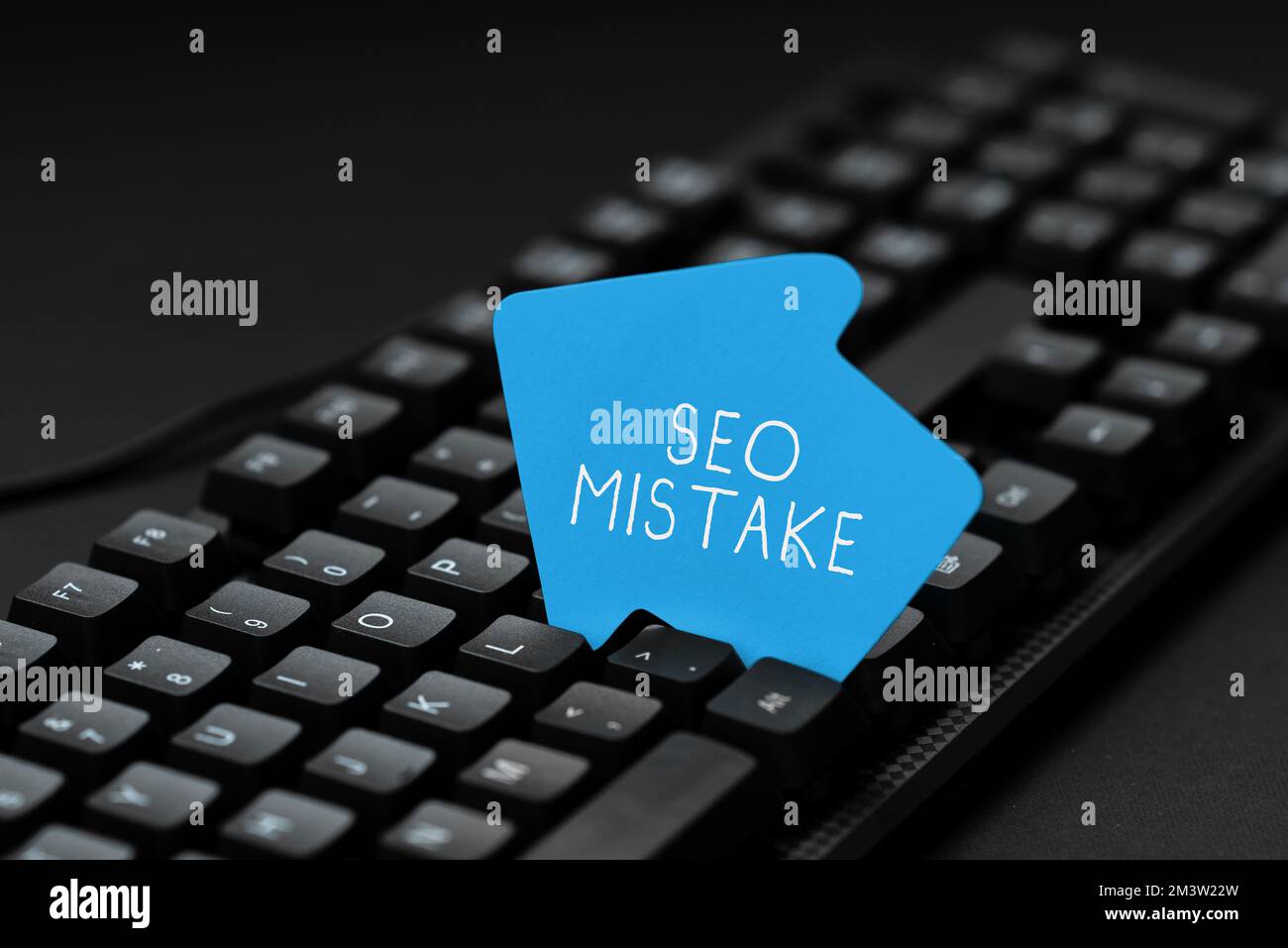 Handwriting text Seo Mistake. Word Written on action or judgment that ...