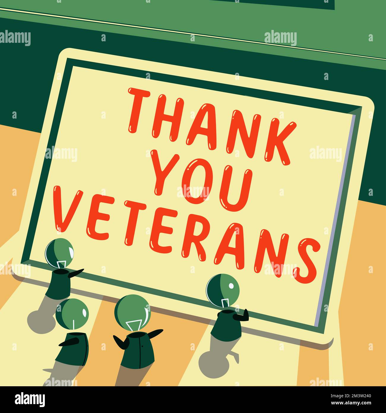 Sign displaying Thank You Veterans. Conceptual photo Expression of ...