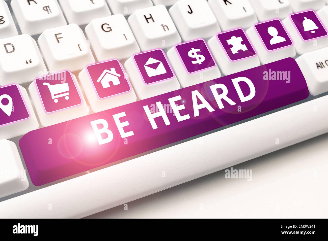 Sign displaying Be Heard. Conceptual photo promote a state of complete ...