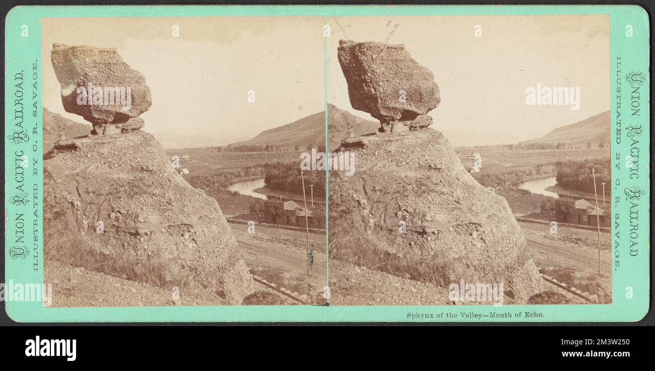 Sphynx of the Valley - mouth of Echo , Rocks, Canyons, Railroad tracks ...