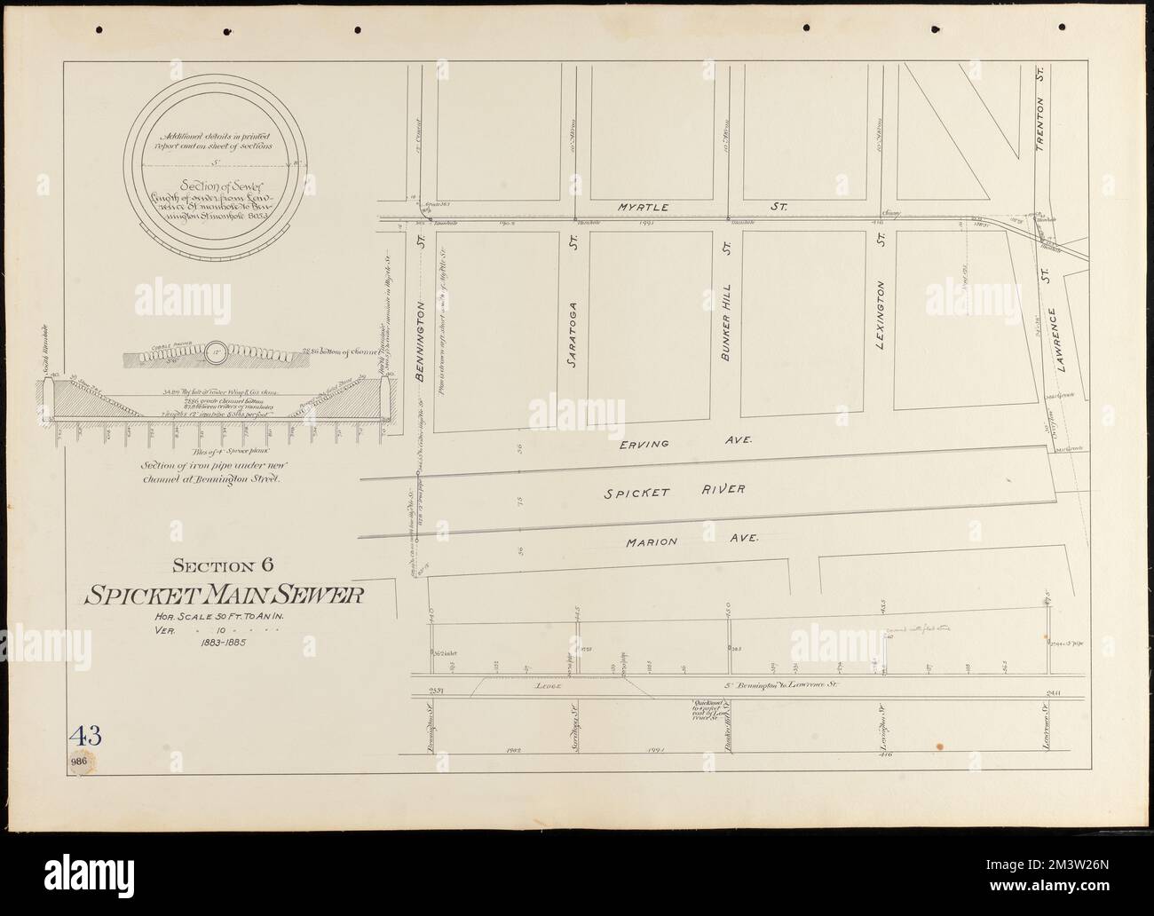 Spicket Main Sewer, section 6 , Sewers, Streets. Lawrence Stock Photo ...