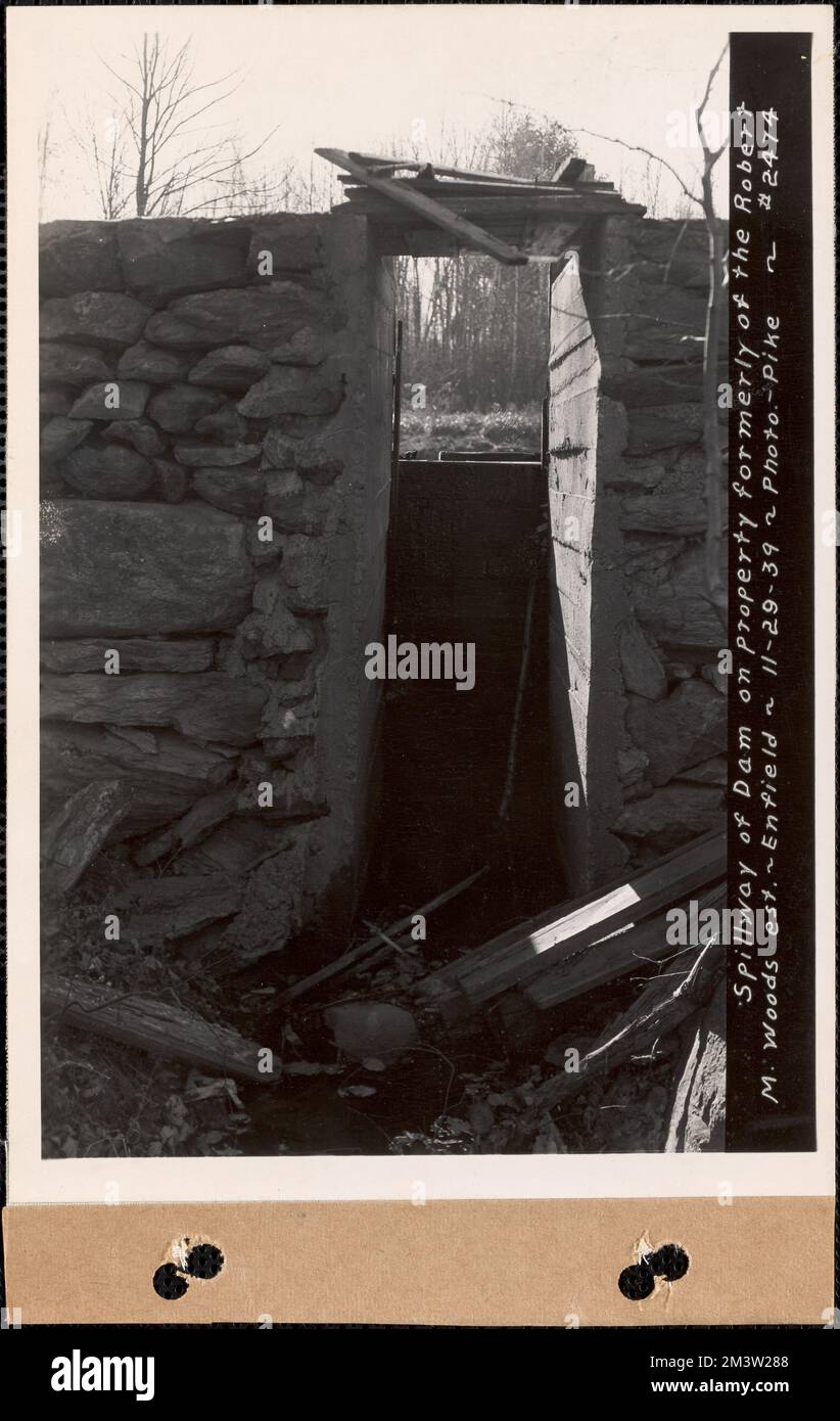 Spillway of dam on property formerly of the Robert M. Woods estate ...