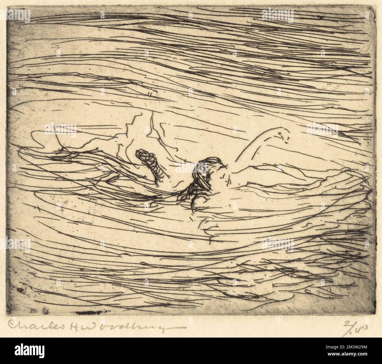 Splash girl , Swimmers, Swimming. Charles H. Woodbury (1864-1940 ...