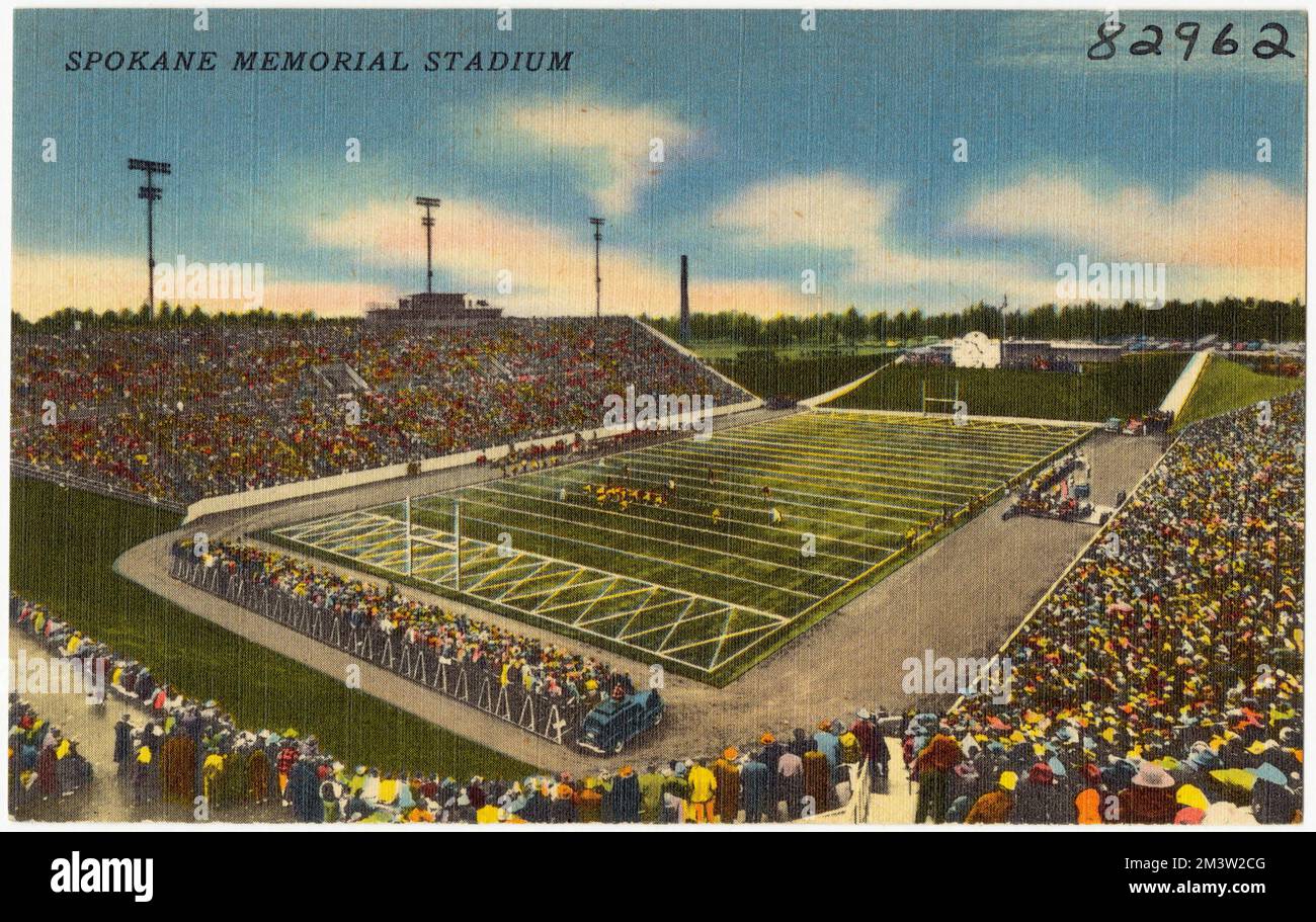 Spokane Memorial Stadium , Stadiums, Tichnor Brothers Collection ...